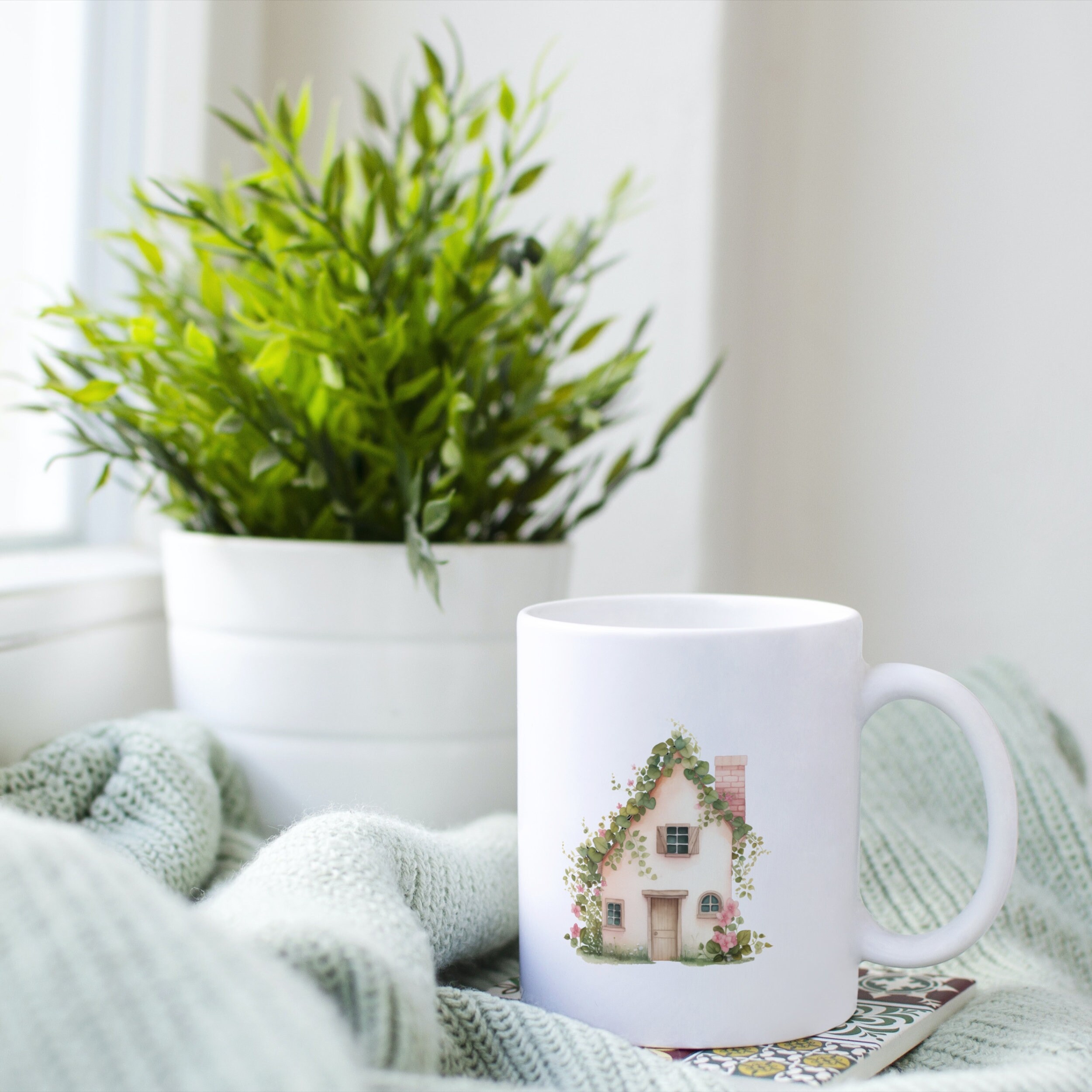 Watercolor Spring House Clipart, Hello Spring Png, Floral House ...