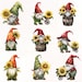 Sunflower Gnome Watercolor Clipart, Summer PNG (digital Download) - Etsy