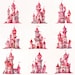 Watercolor Red Castle Clipart, Fairytale Kingdom (PNG) - Etsy