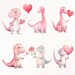 Dinosaur Valentine Png Cute Dinosaurs Clipart Watercolor - Etsy