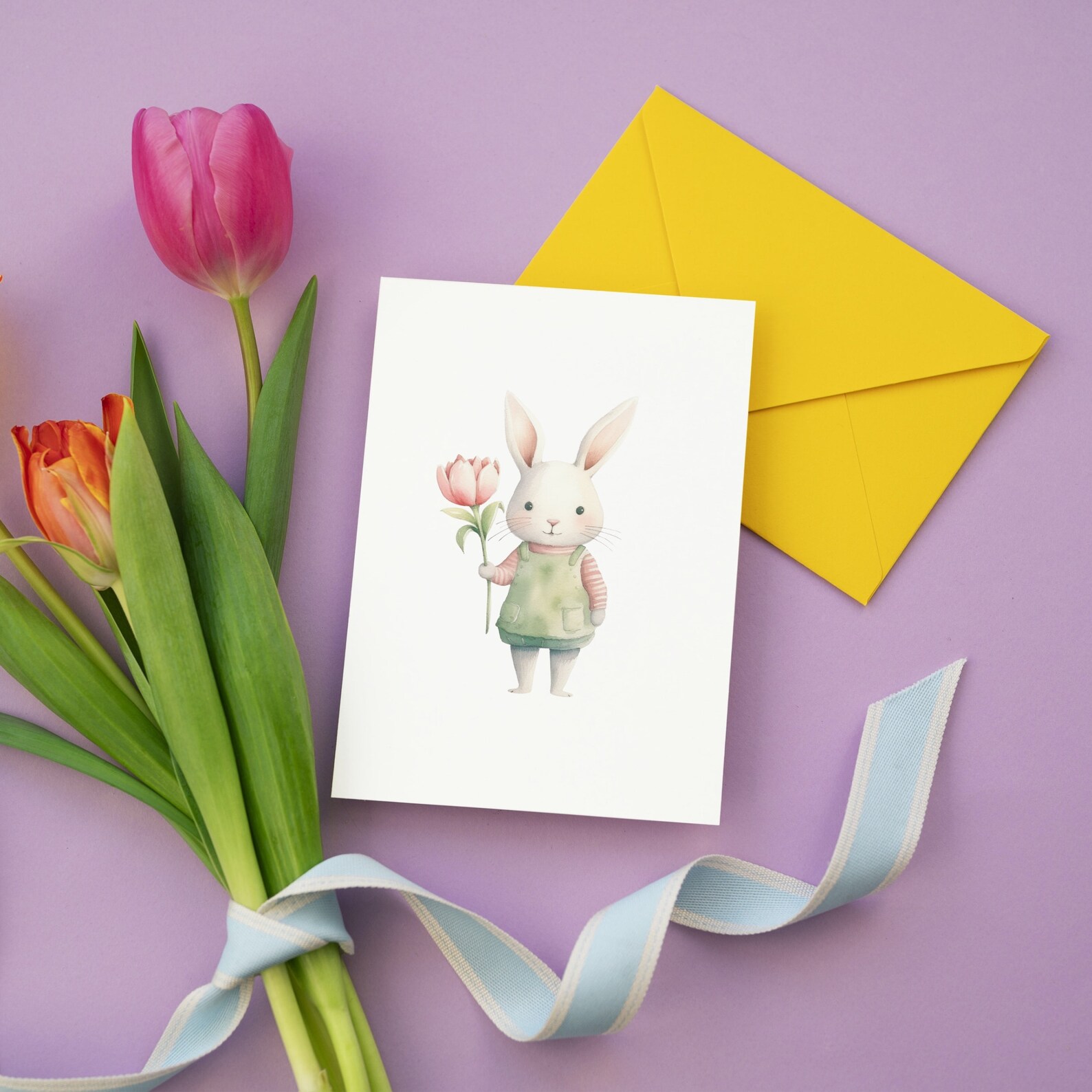 Watercolor Spring Bunny Clipart, Watercolor Rabbit PNG Clipart, Cute ...