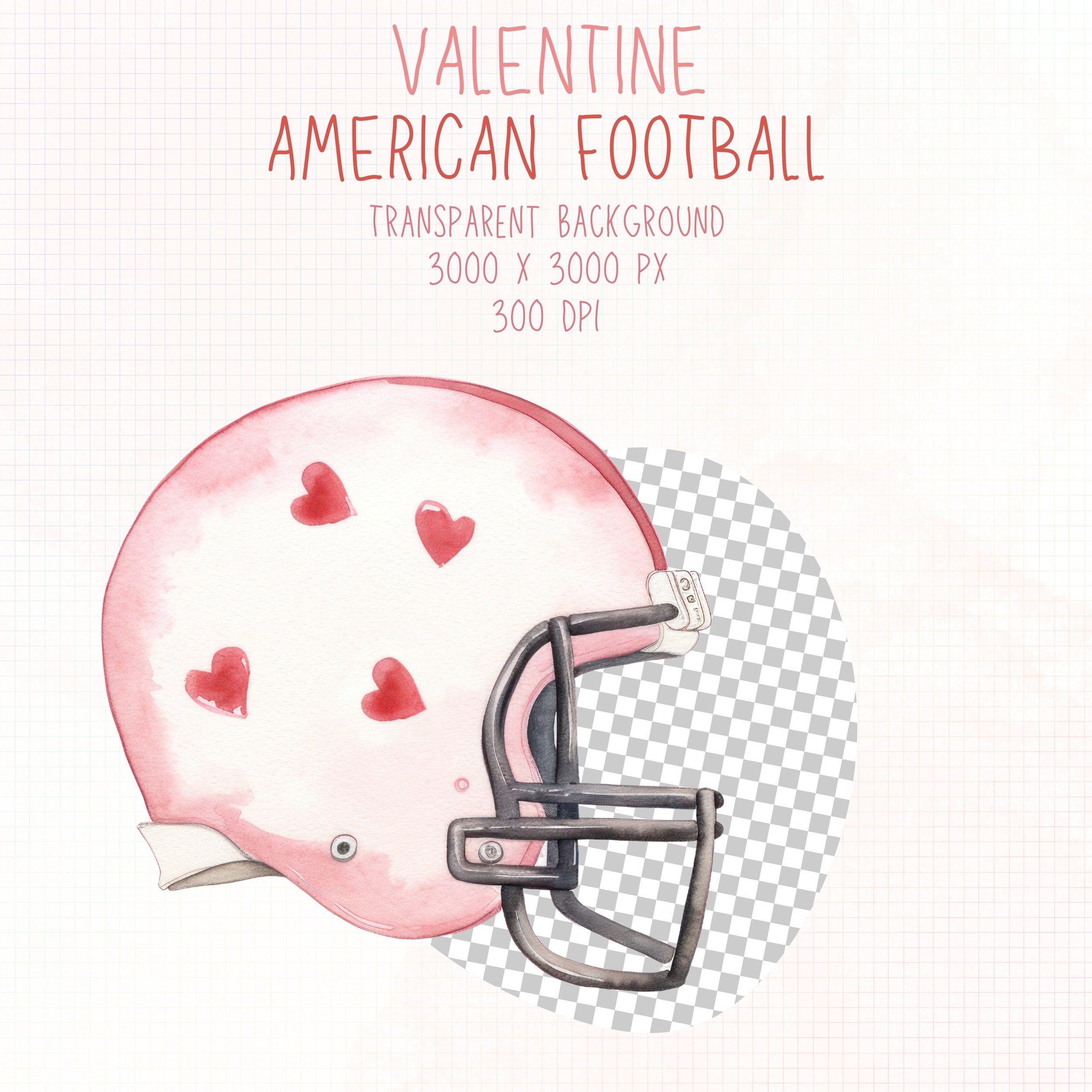 Valentine American Football Png, Watercolor Valentine American Football ...