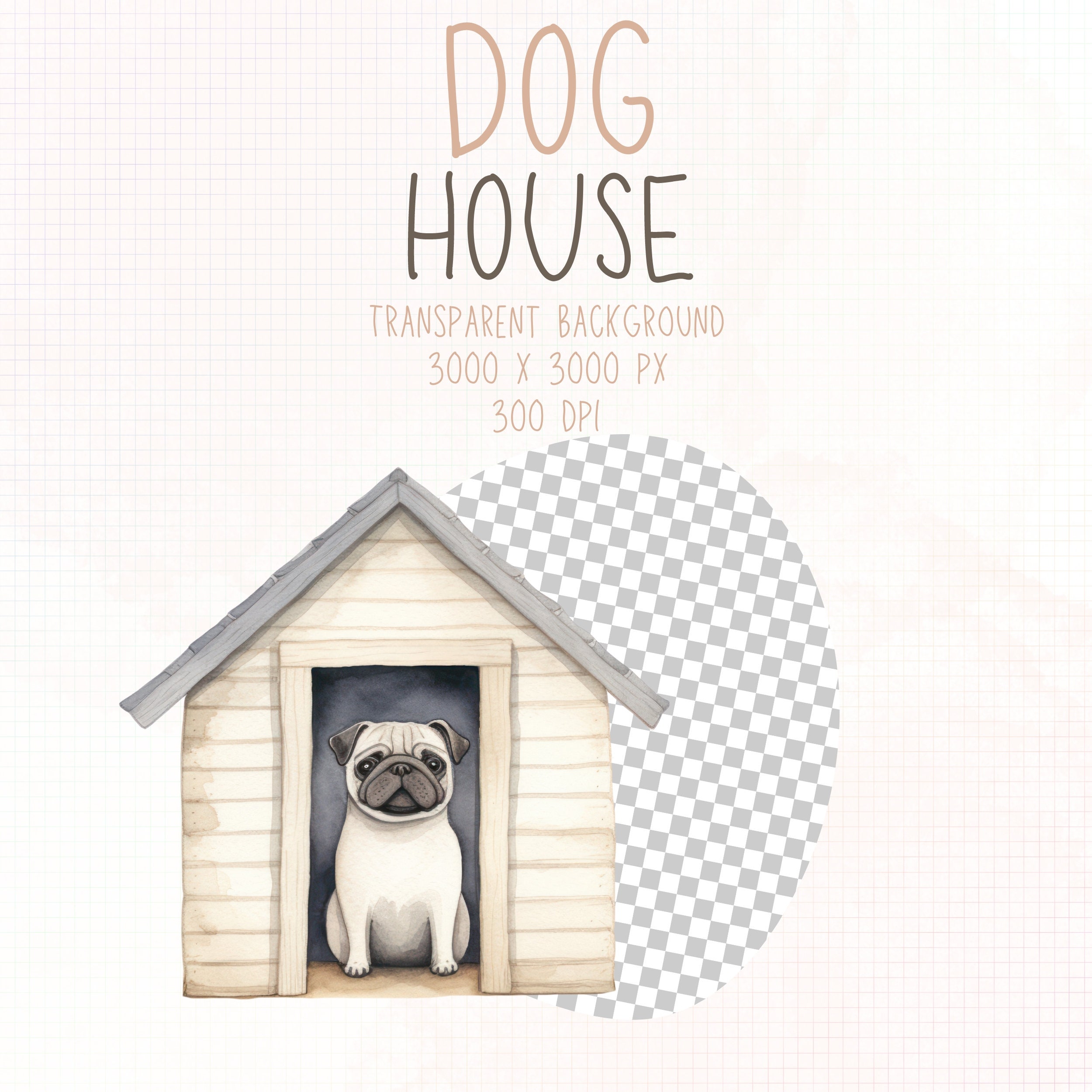 Watercolor Dog House Clipart, Puppy PNG (digital Download) - Etsy