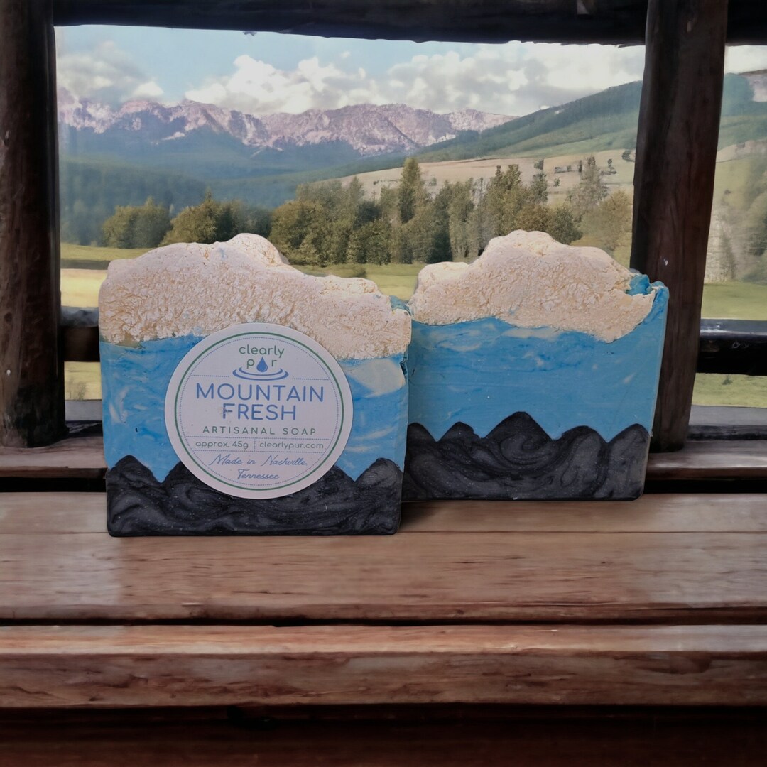 Mountain Fresh Artisanal Soap, Natural Kaolin Clay Bar - Etsy