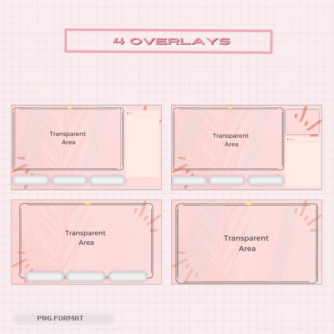 Animated Stream Overlay Package for Twitch/pink Theme/cute Cats Cozy ...