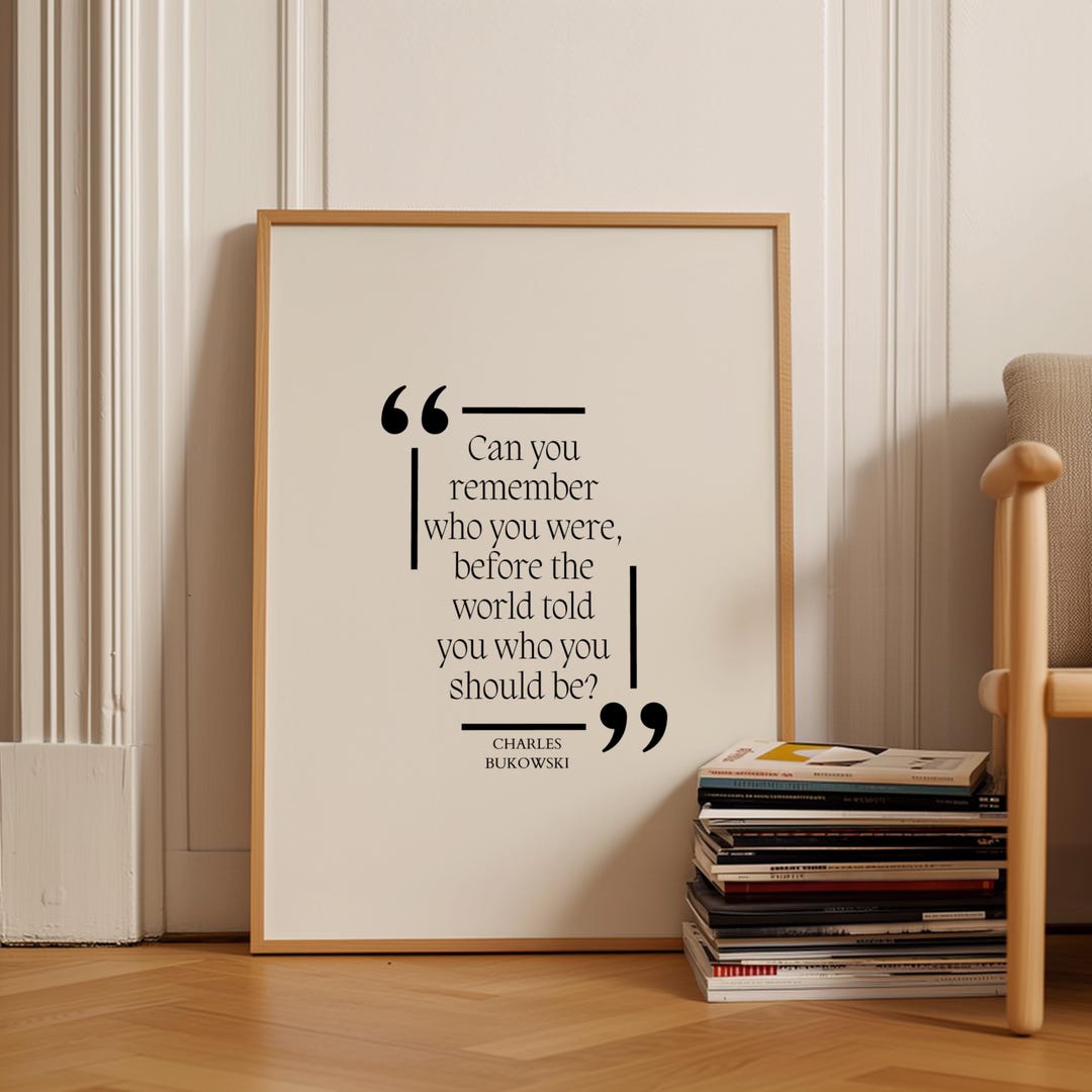 Bukowski Quote Print | Literary Wall Art, Inspirational Poem (digital ...