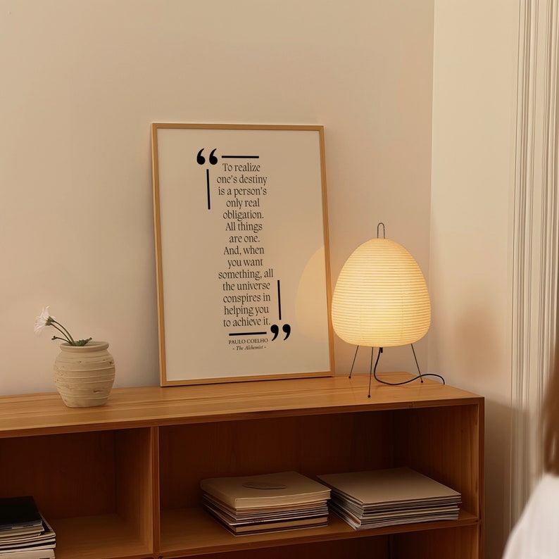 The Alchemist Quote Print, Paulo Coelho Inspirational Wall Art (digital ...