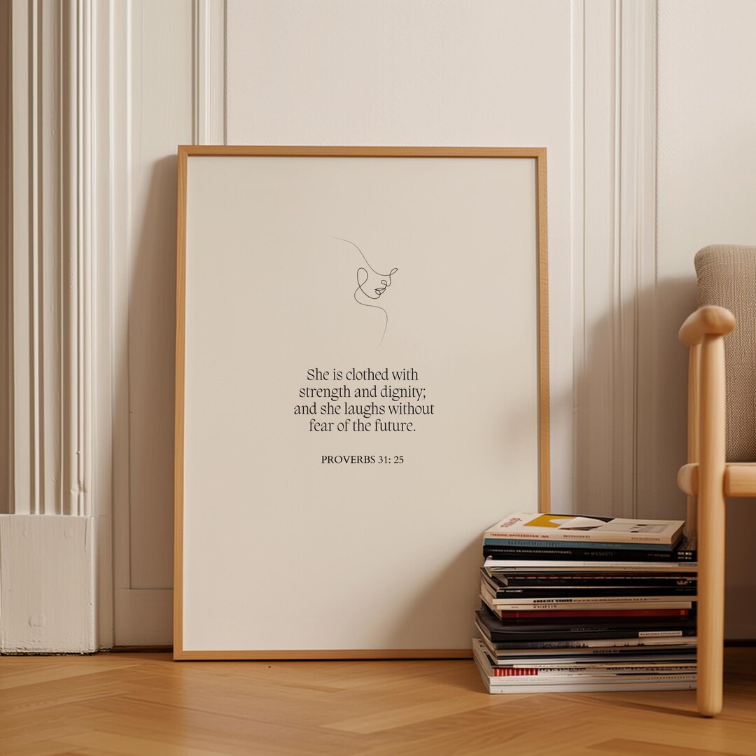 Christian Wall Art Proverbs 31 Bible Verse Home Decor Scripture ...