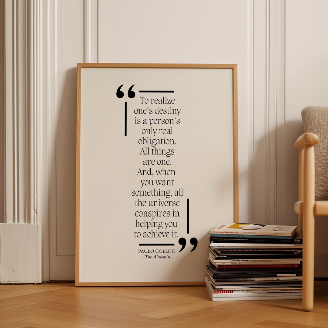The Alchemist Quote Manifest Wall Decor Inspirational Art Printable ...