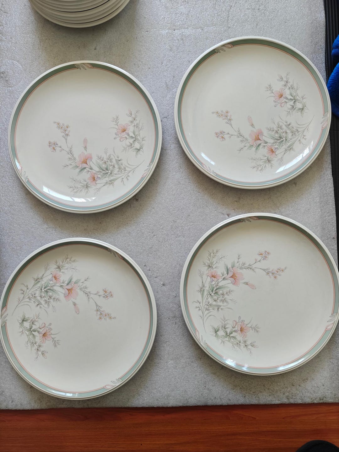 4x Keltcraft Misty Isle Collection Noritake Deerfield Dinner Plates 10 ...