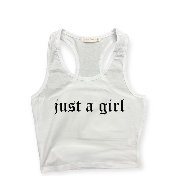 Just a Girl Tank Top - Etsy