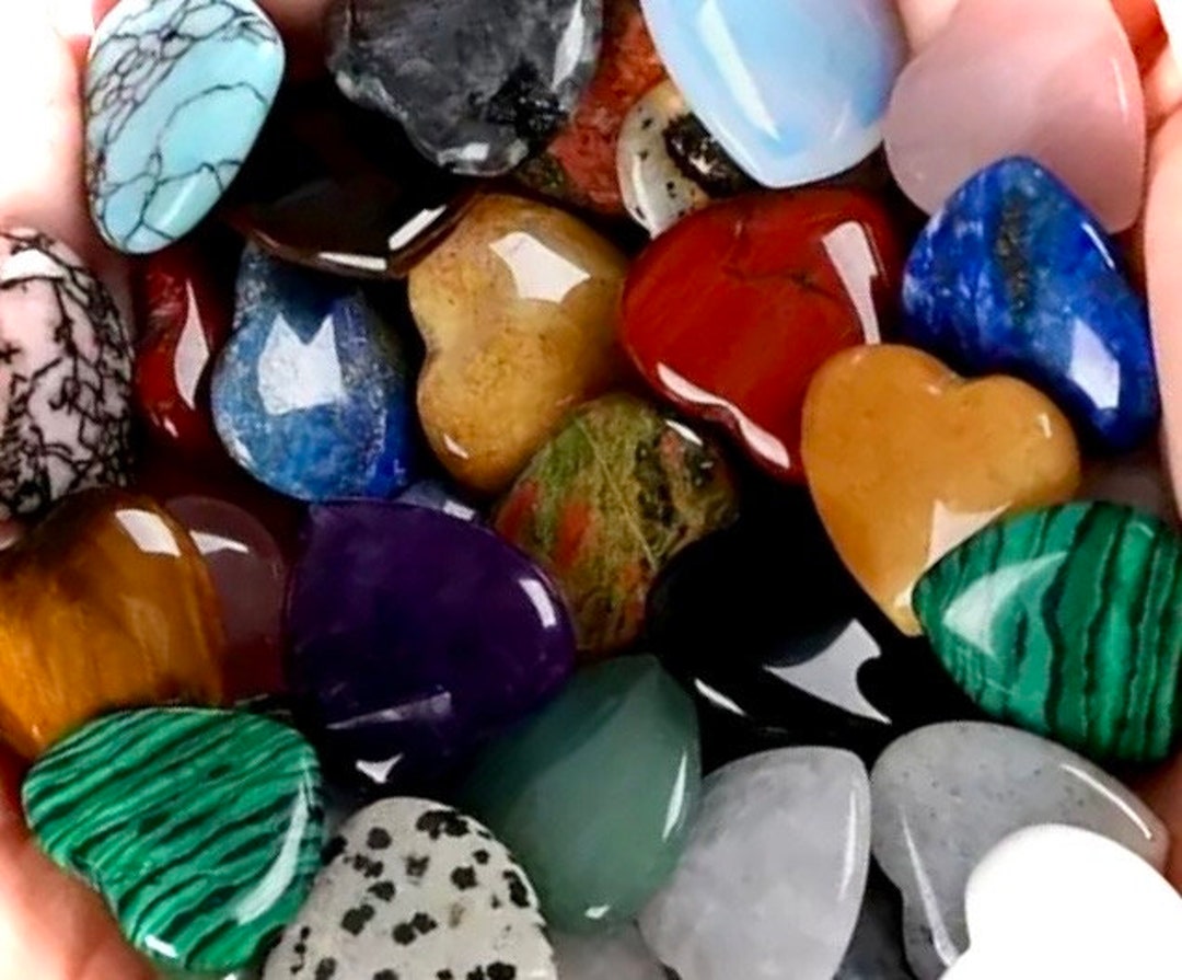 Pocket Hugs Pocket Hearts Worry Stones Healing Hearts Semi-precious ...