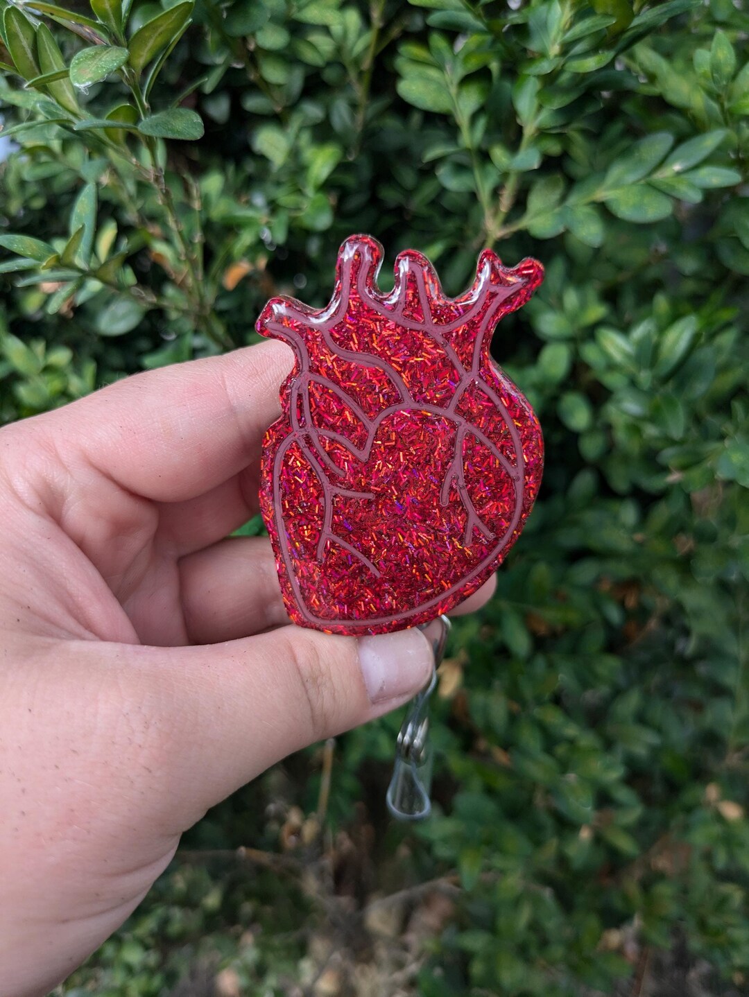 Anatomical Heart Badge Reel, Resin Badge Reel, Cardiology, Cardiologist ...