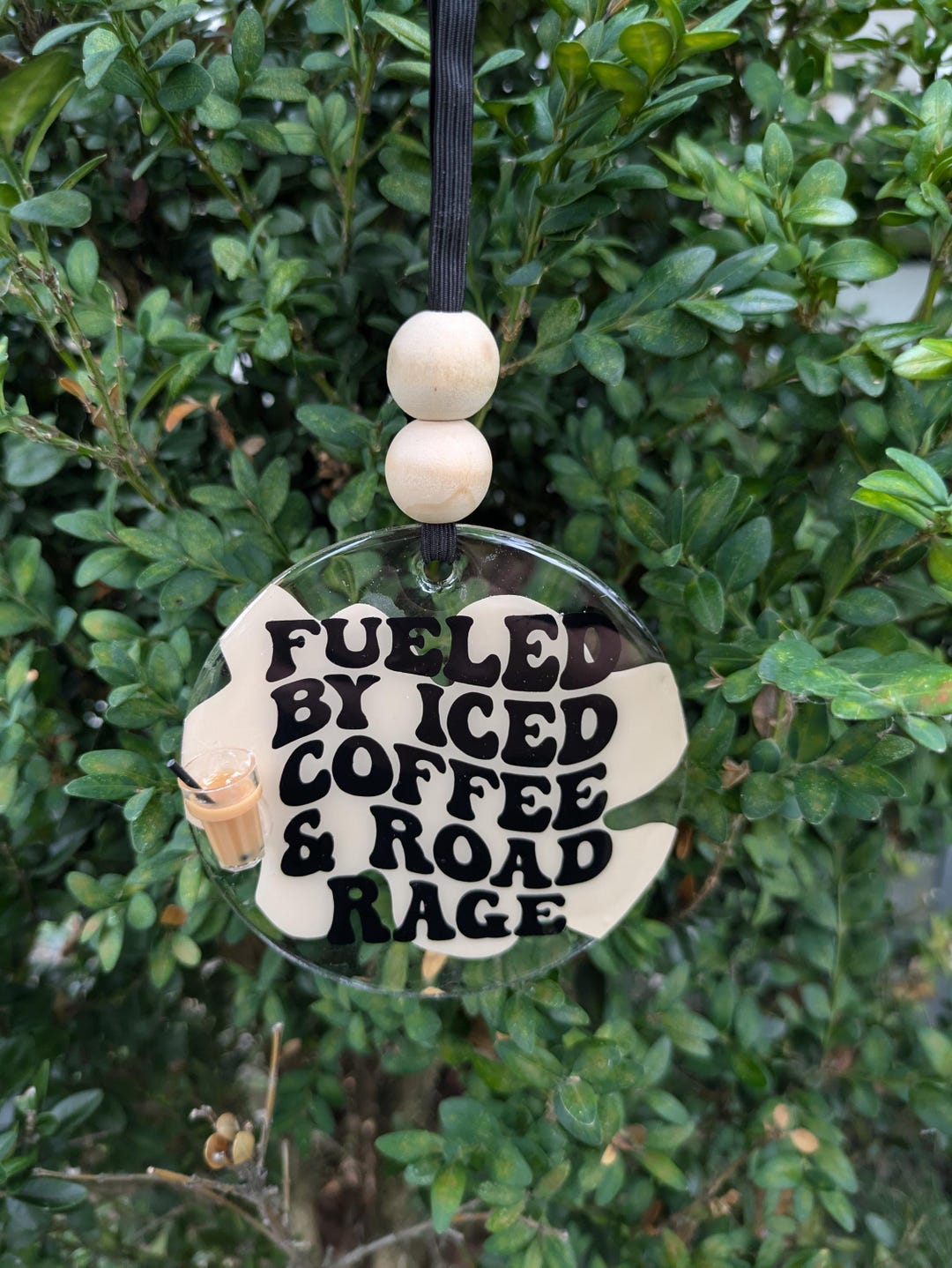 Iced Coffee and Road Rage Car Charm Freshener, Car Charm Reusable Air ...