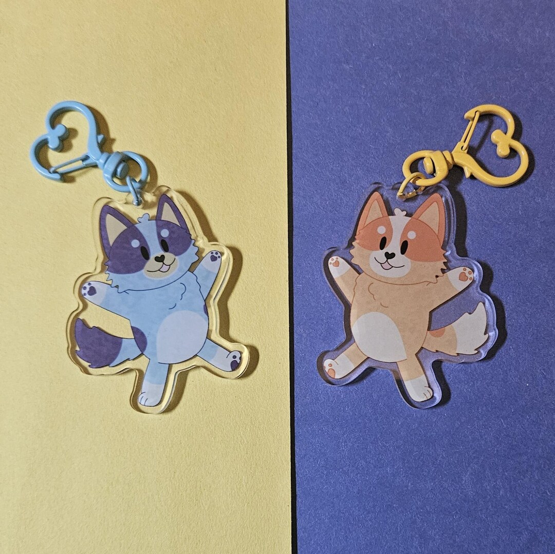 Bluey and Bingo Acrylic Charms - Etsy
