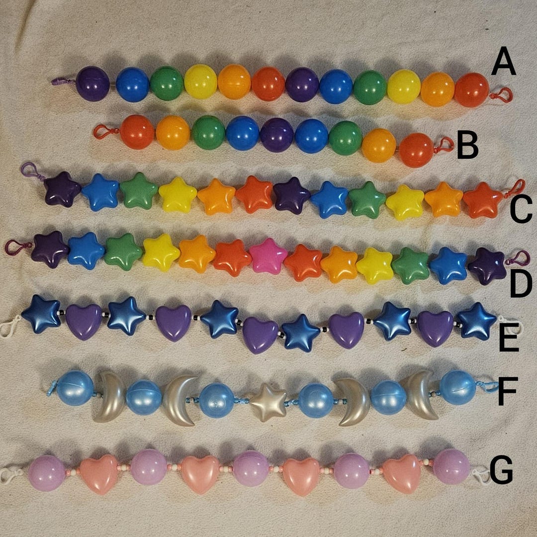 Large Ball Belt Chains - Kawaii Decora Rave Kandi Ball Pit Chains - Etsy