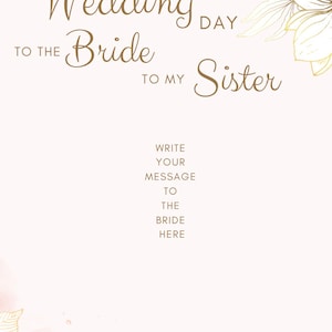 Editable Wedding Day Letter to Bride - Canva Template (digital Download ...