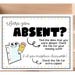 Absent Bin Template: Classroom Organization (PDF Print) - Etsy