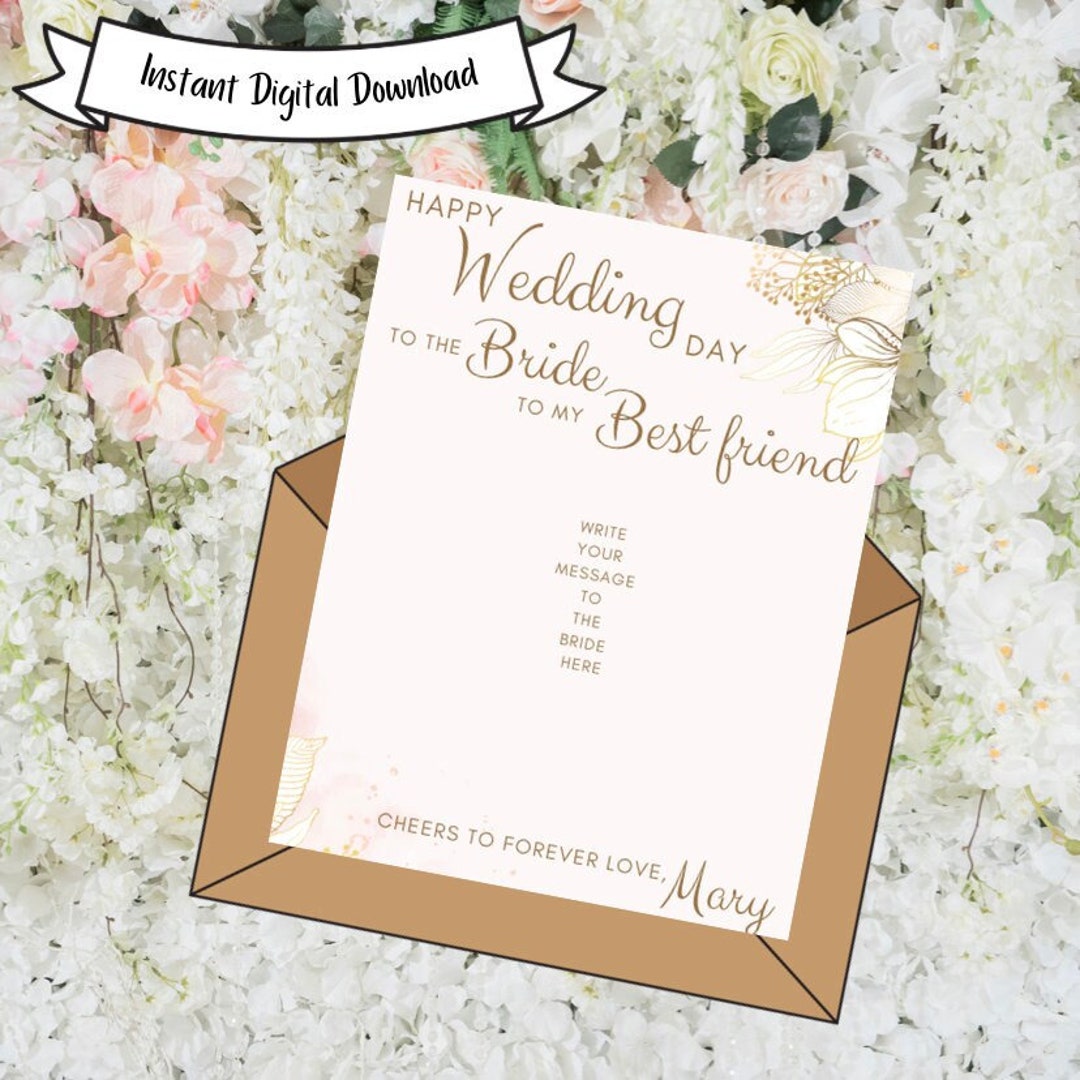 Letter to the Bride | Morning of Wedding | Getting Ready Bridal Gift ...