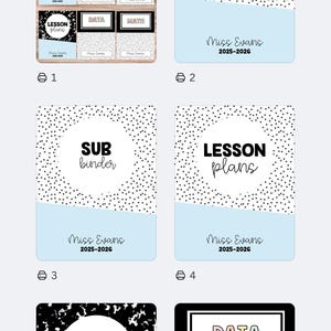 Editable Teacher Binder Covers: Minimalist Design, Canva Template (PDF ...