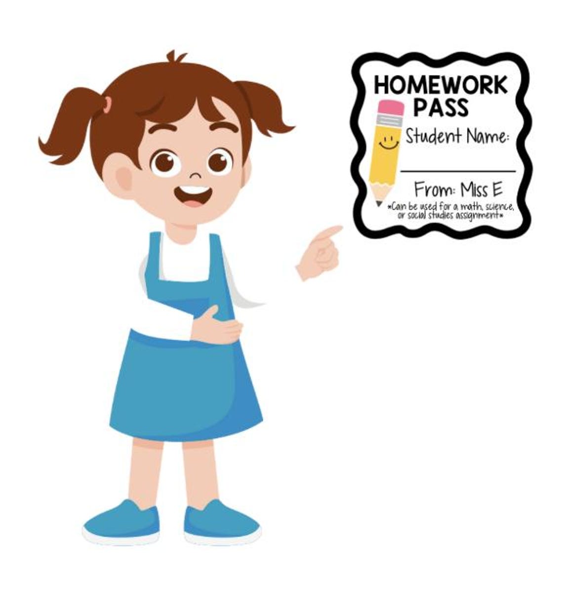 Homework Pass Canva Template | Editable & Customizable | Digital ...