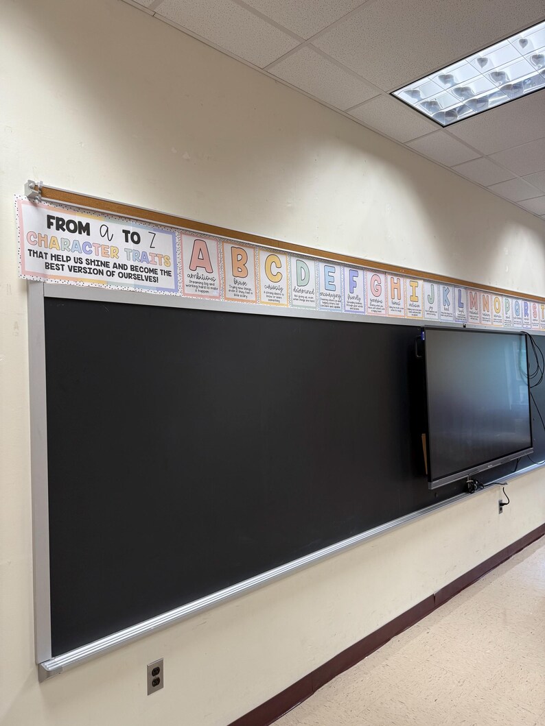 Pastel Rainbow Character Traits Alphabet Posters: Classroom Decor (PDF ...
