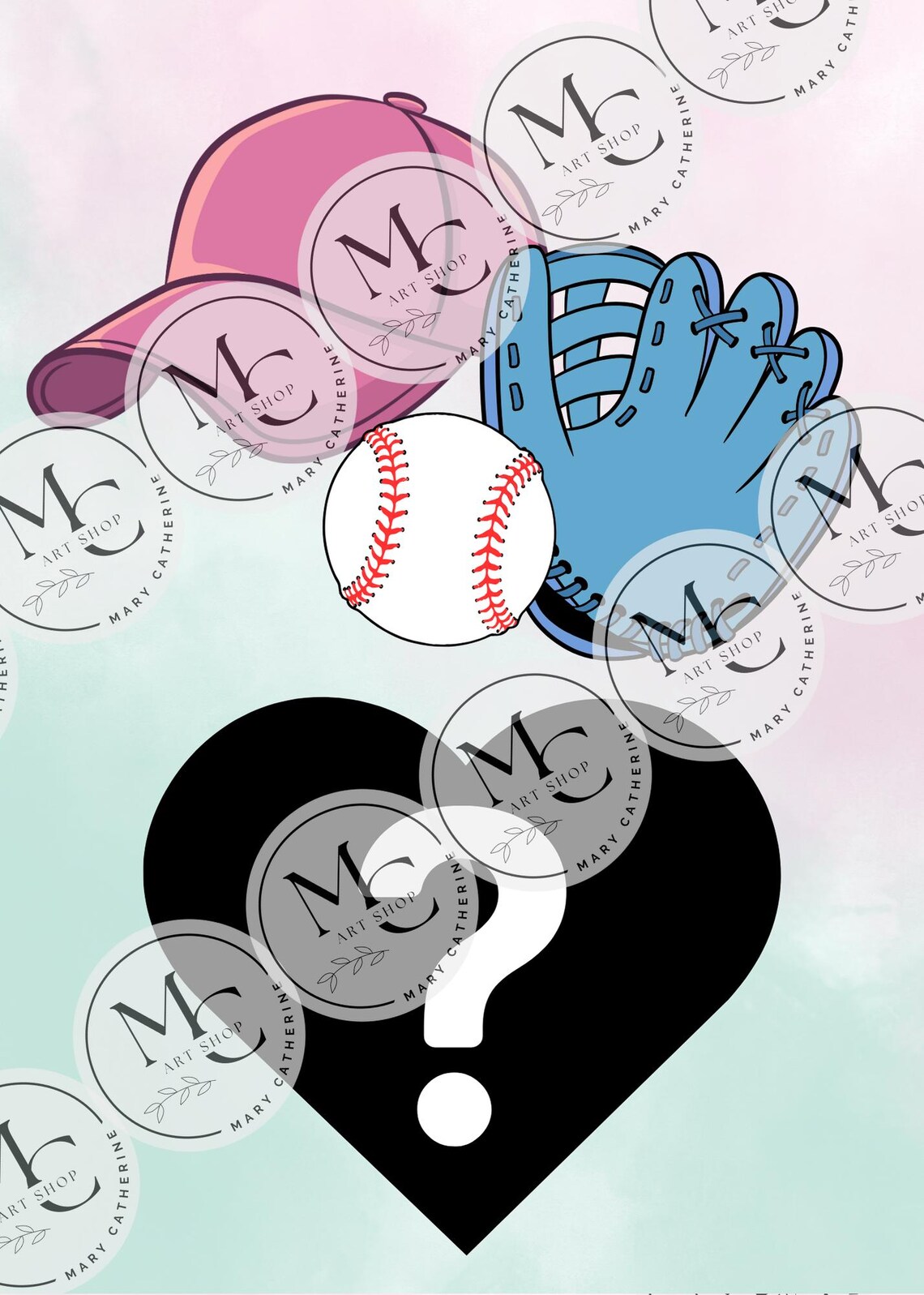 Baseball Themed Gender Reveal Party Bundle | Welcome Sign, Voting Cards ...