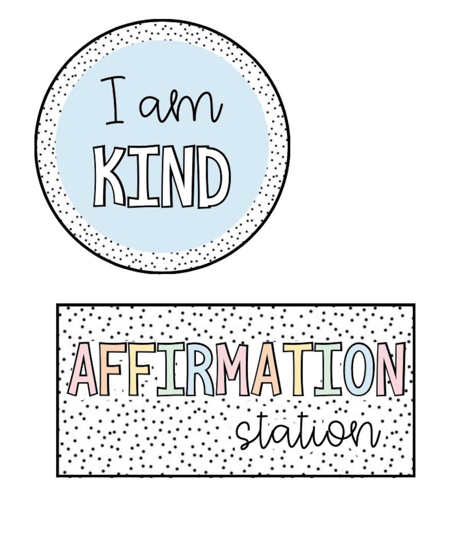 Pastel Rainbow Affirmation Station: Printable Classroom Decor (PDF) - Etsy