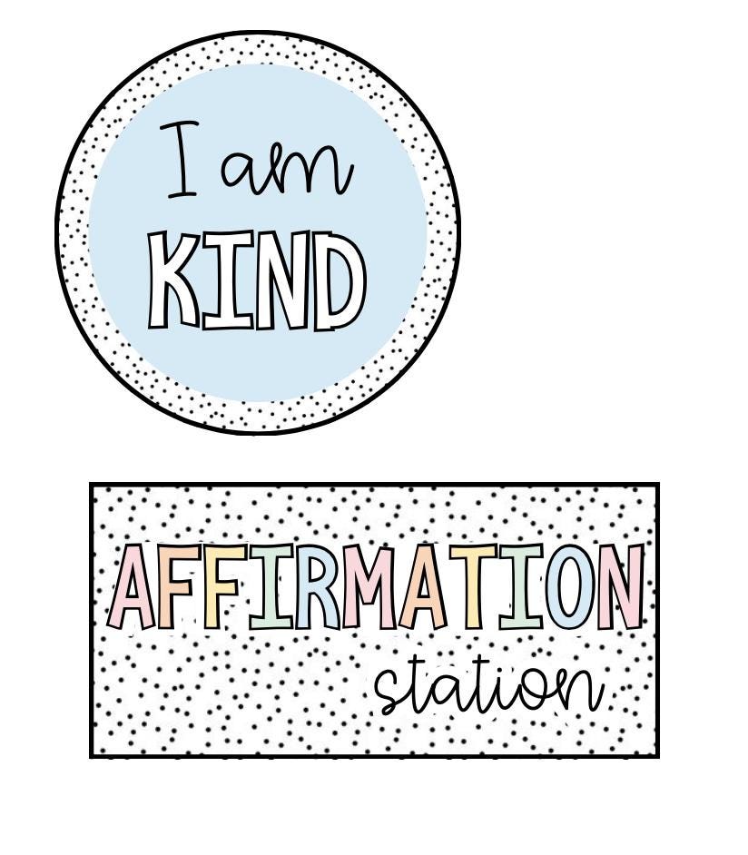 Pastel Rainbow Affirmation Station: Printable Classroom Decor (PDF) - Etsy