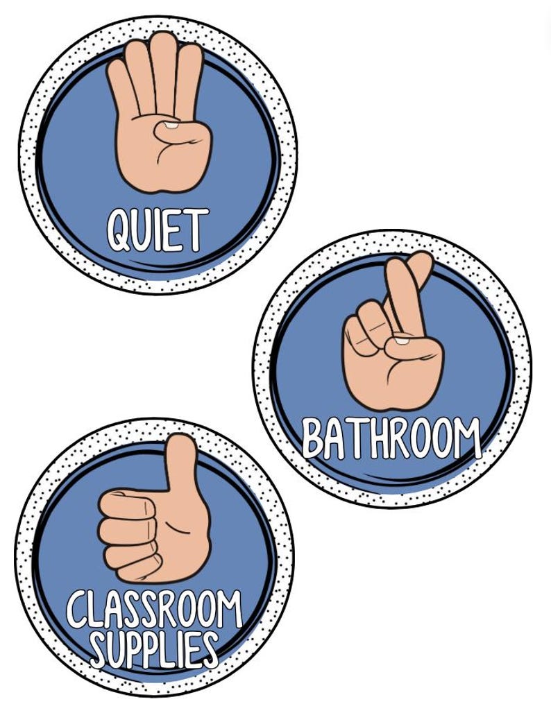 Hand Signals Classroom Communication | Teacher Classroom Management ...