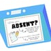 Absent Bin Template: Classroom Organization (PDF Print) - Etsy