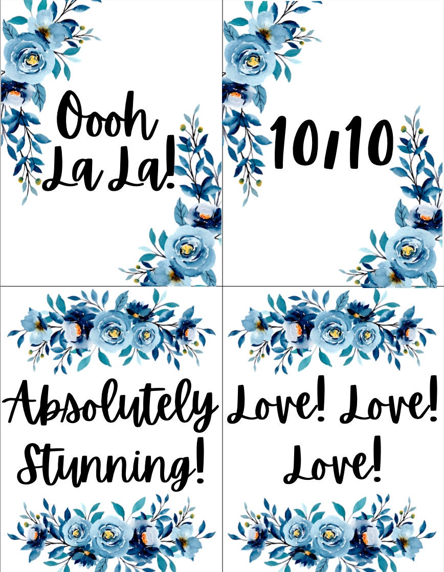 Printable Wedding Dress Try-on Reaction Signs | Bridal Dress Fitting ...