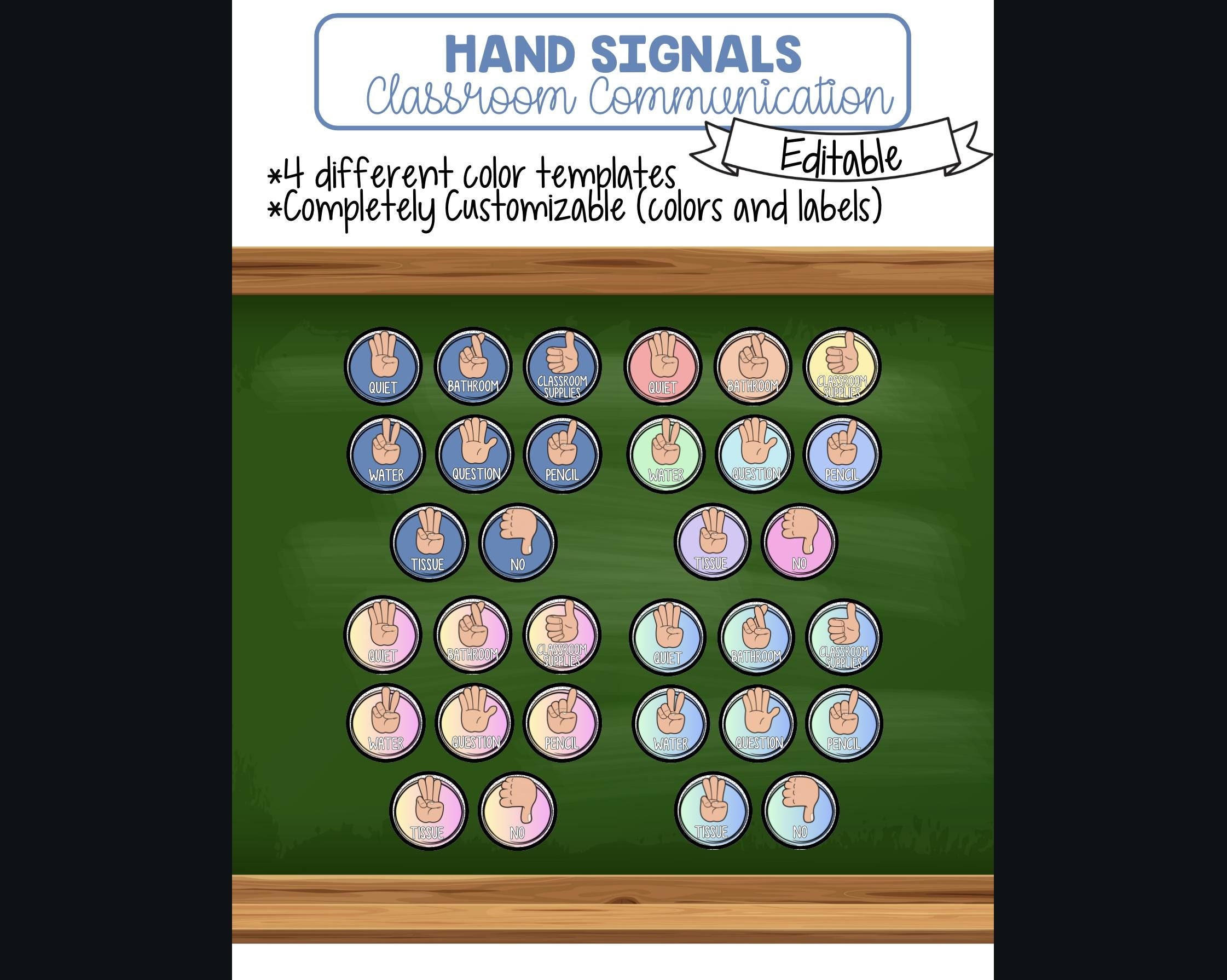 Hand Signals Classroom Communication | Teacher Classroom Management ...