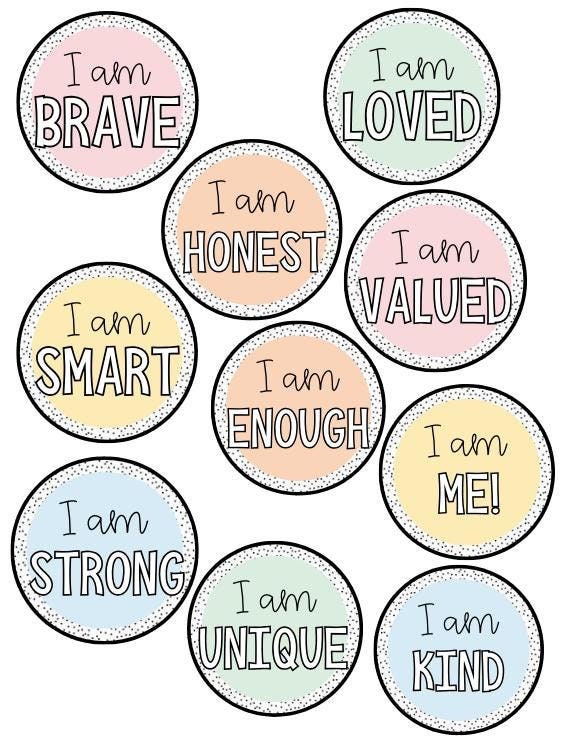 Pastel Rainbow Affirmation Station: Printable Classroom Decor (PDF) - Etsy