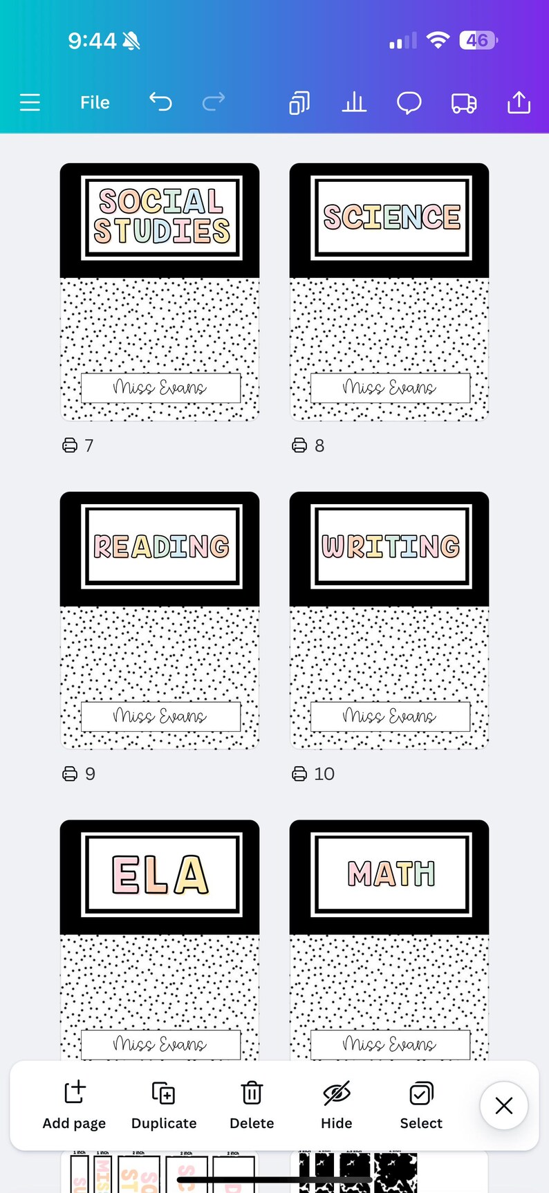 Editable Teacher Binder Covers: Minimalist Design, Canva Template (PDF ...
