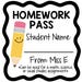 Editable Homework Pass Canva Template: Classroom Reward (digital ...