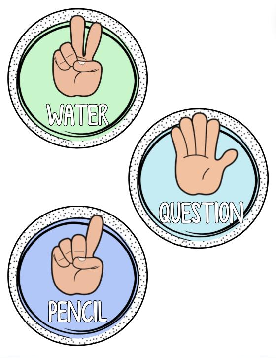 Hand Signals Classroom Communication | Teacher Classroom Management ...