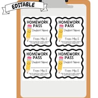 Succulent Classroom Hall Passes for Teachers, Set of 5, Digital ...