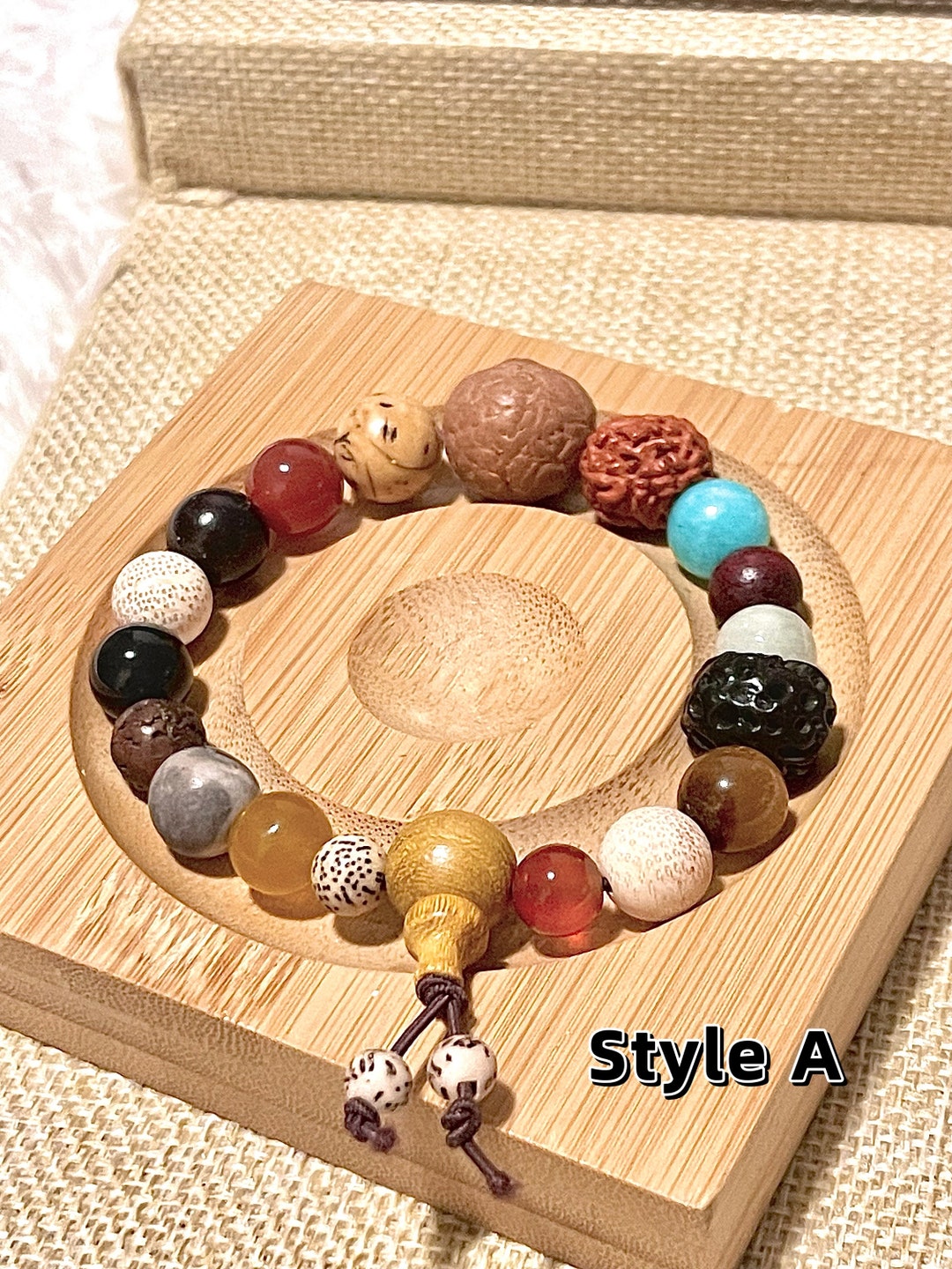 18 Natural Bodhi Seeds Bracelet: Unisex, Spiritual Energy, Good Fortune ...