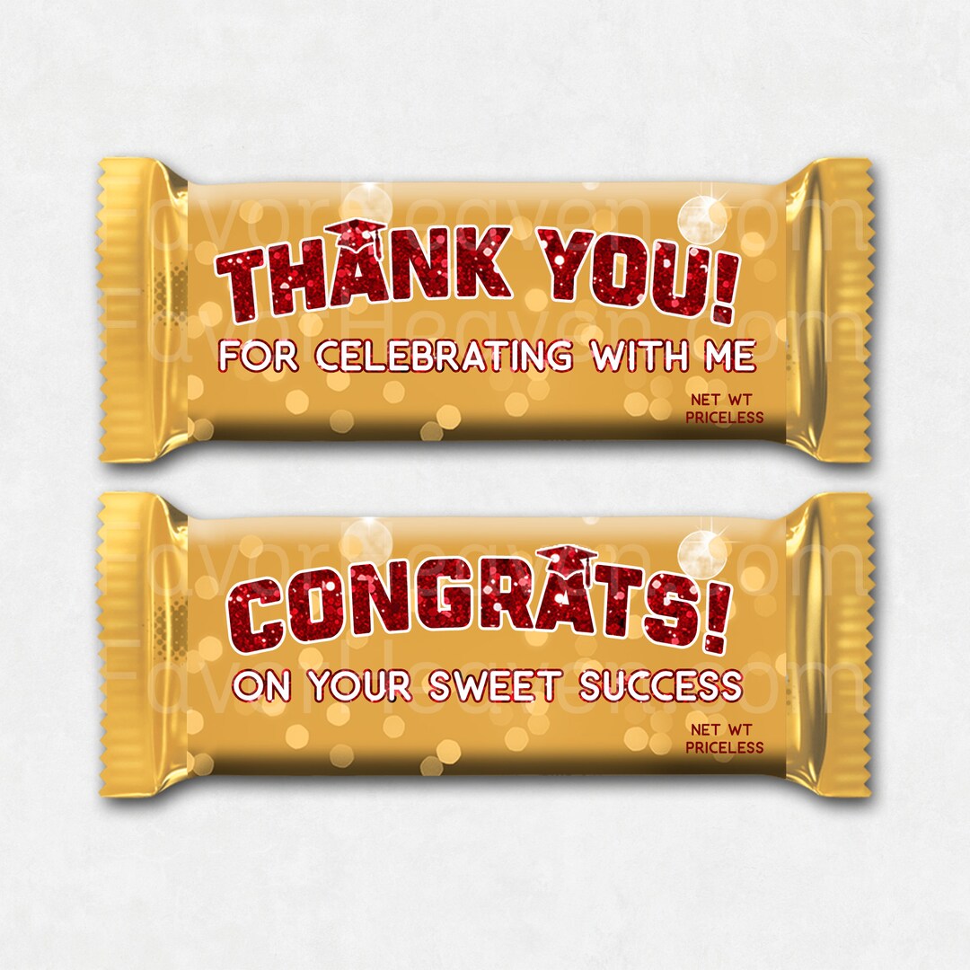 Instant Download Printable GRADUATE Candy Bar Wrapper Party Gift Favor ...