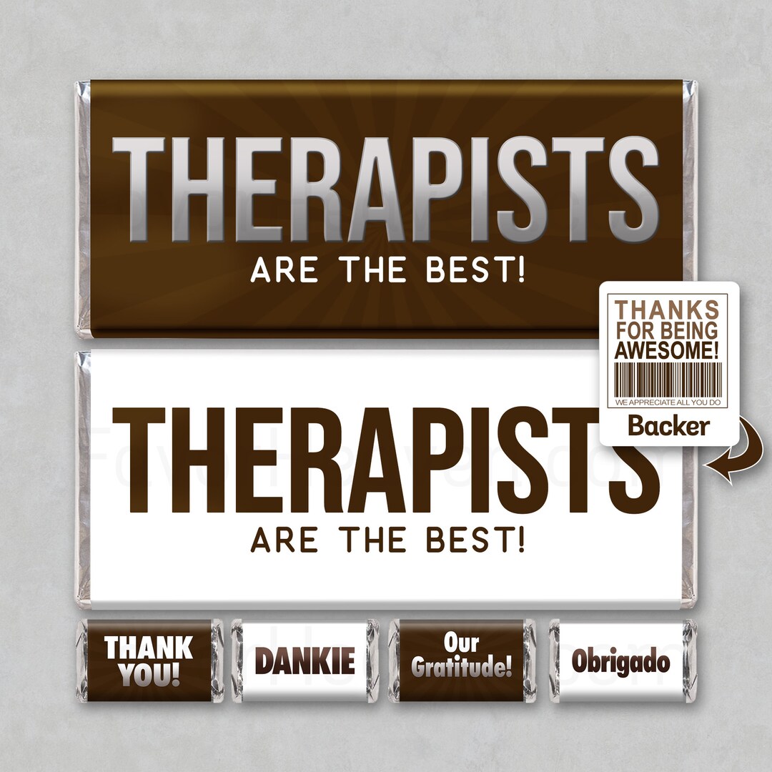 Therapist Appreciation Bar Digital Download Candy Bar Wrapper Free ...