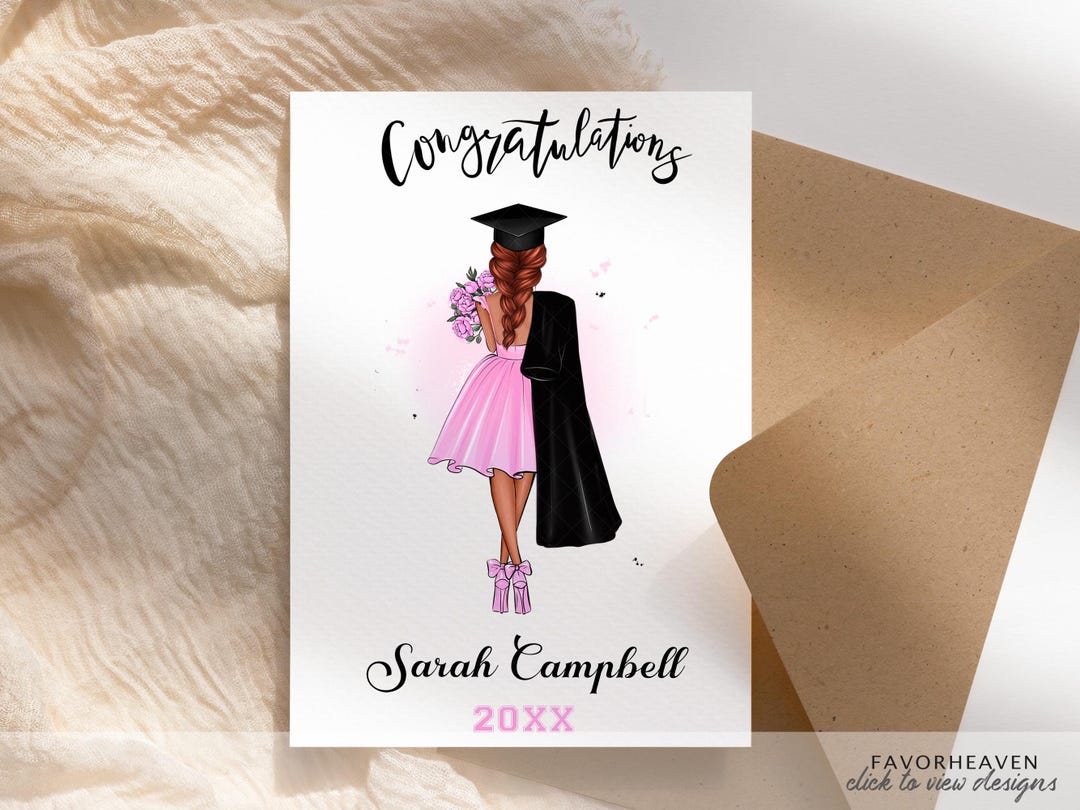 Graduation 2025 Custom Portrait Card | Personalized Graduation Card ...