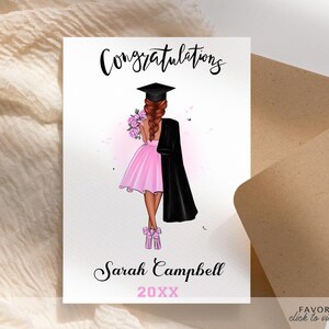 Graduation 2025 Custom Portrait Card | Personalized Graduation Card ...