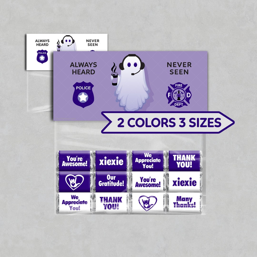 911 Dispatch Thank You Printable Tag, Treat Bag Topper, Candy Treat Tag ...