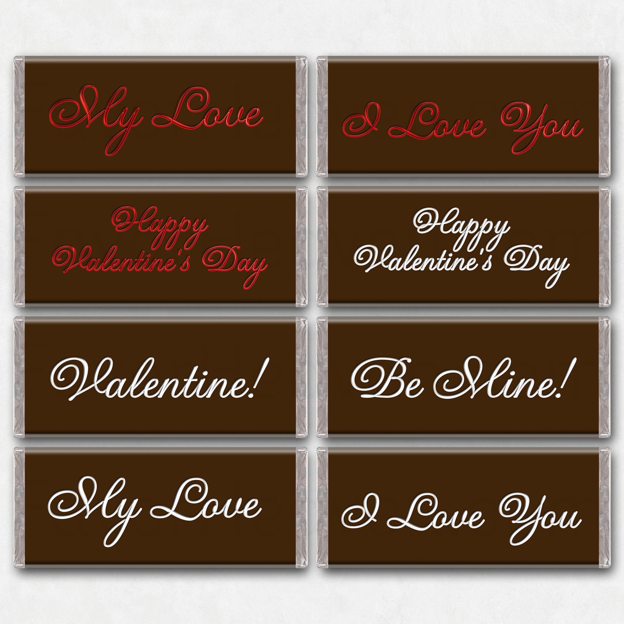 DIGITAL DOWNLOAD Printable Happy VALENTINE'S Day Chocolate Candy Bar ...