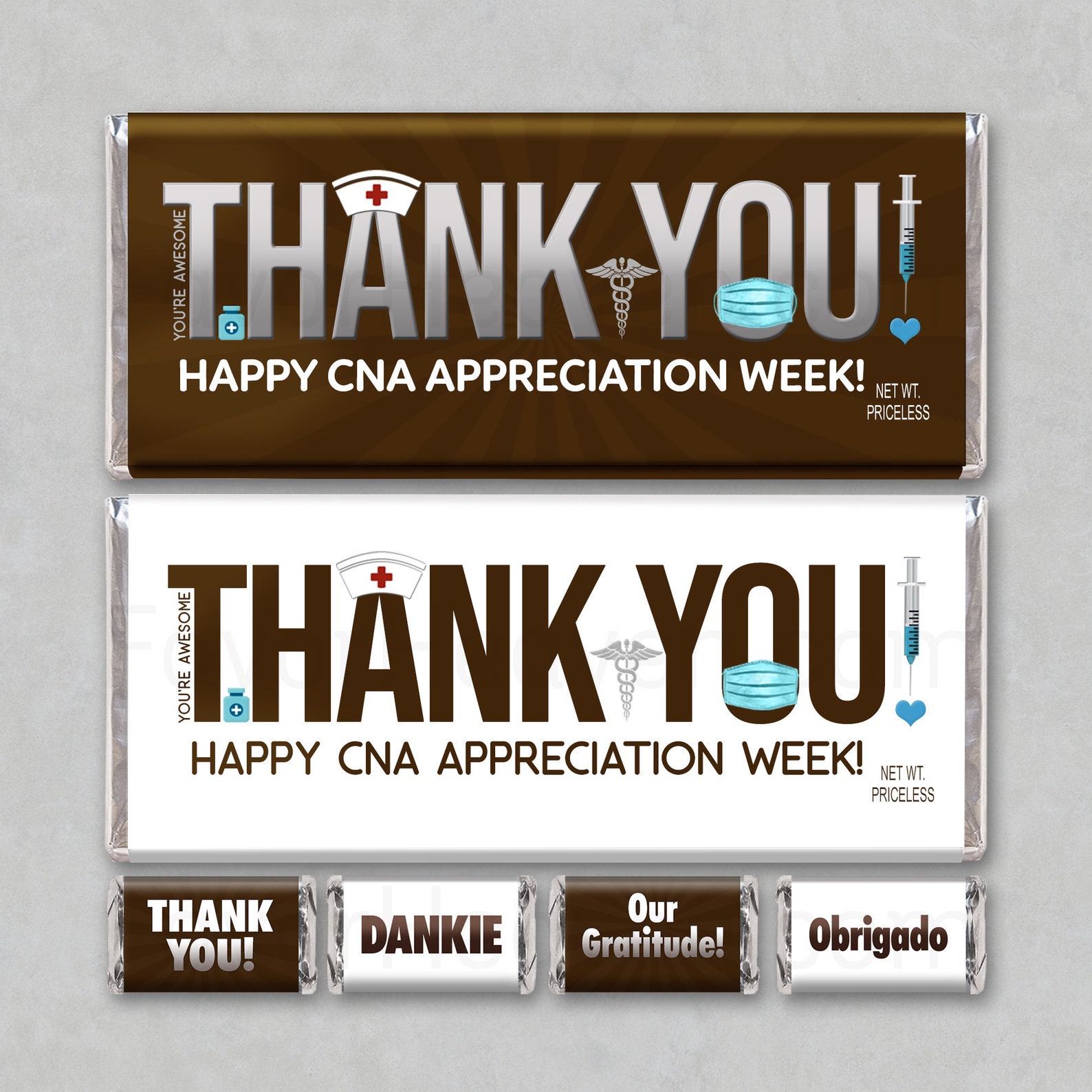 Happy CNA Appreciation Week Thank You Digital Download Candy Bar ...