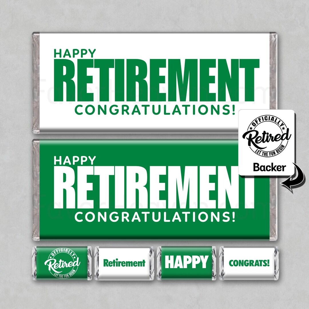 HAPPY RETIREMENT is Sweet | Digital Download Candy Bar Wrappers ...