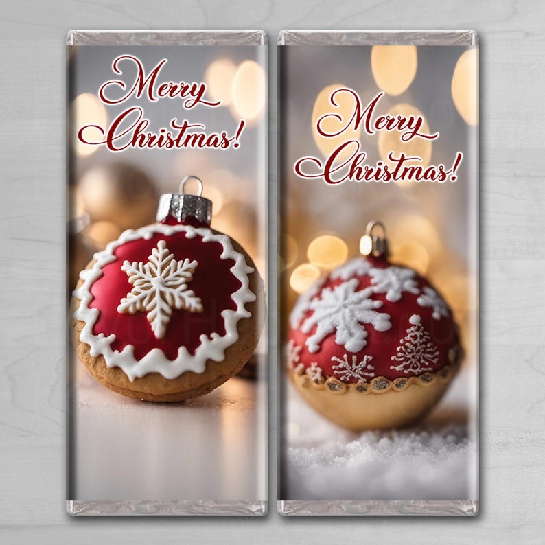 10 Digital Download Printable Christmas Gingerbread Christmas Trees Red ...