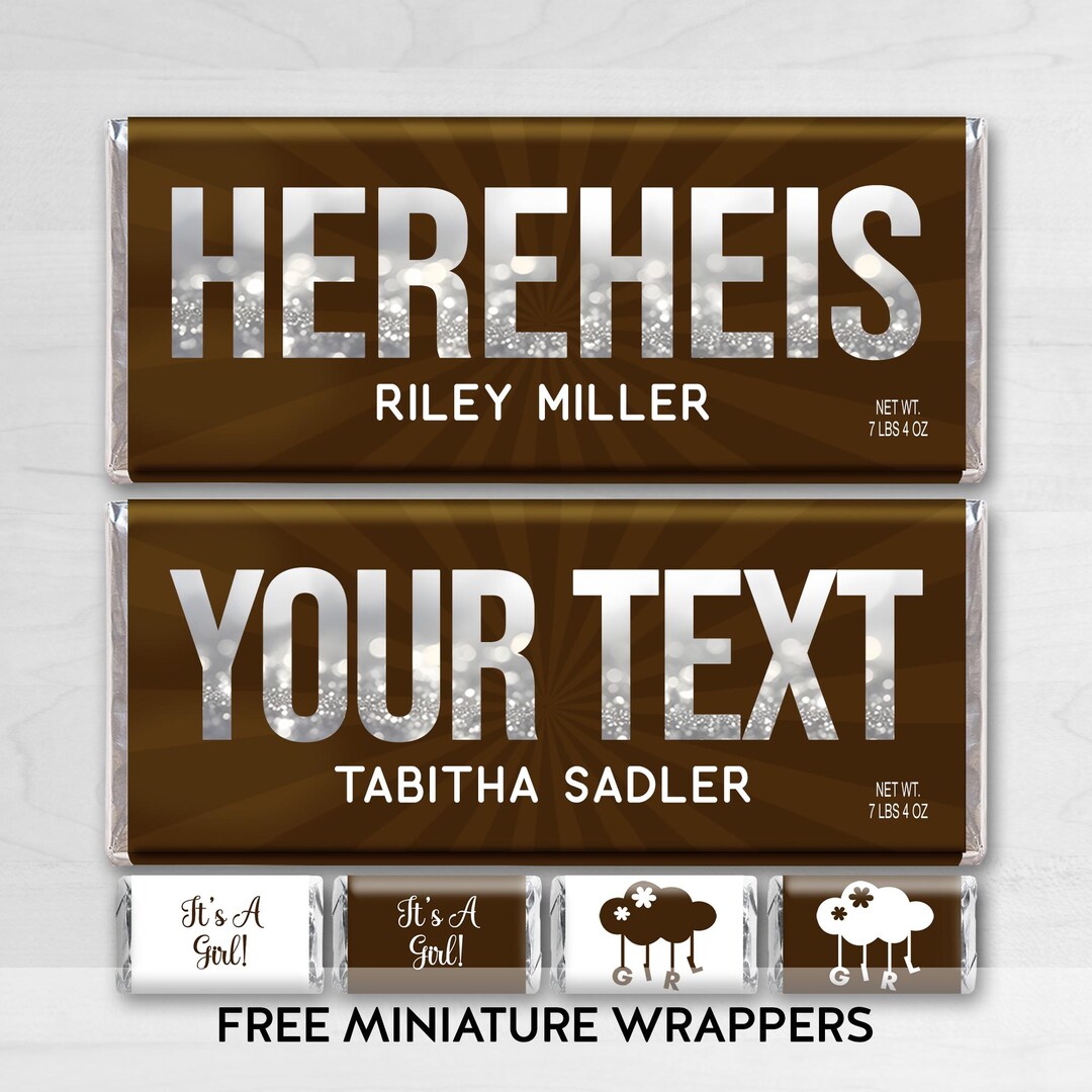 BIRTH ANNOUNCEMENT | Custom Baby Announcement | Custom Candy Bar Birth ...