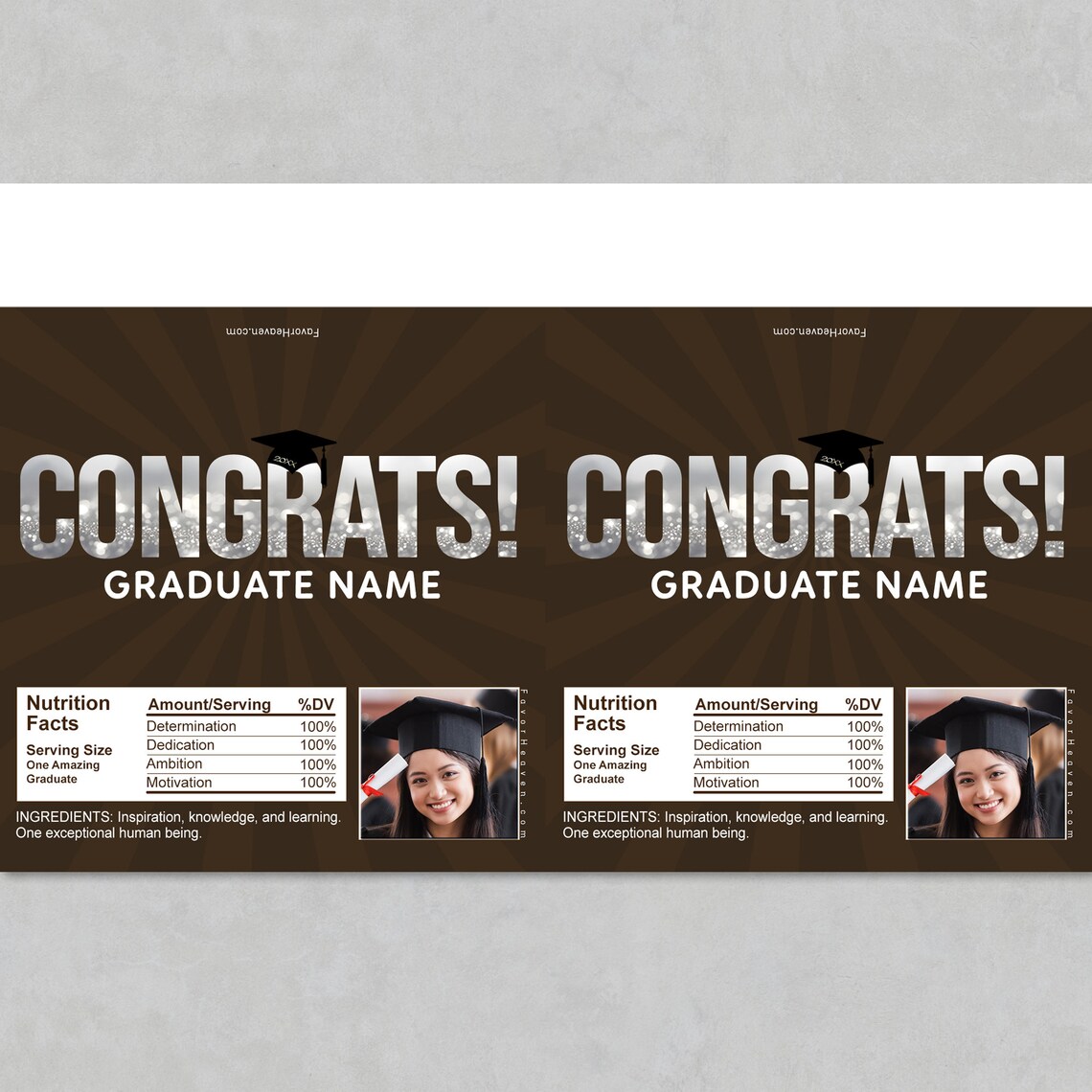 24 CUSTOM PERSONALIZED PRINTED Candy Bar Wrappers Your Text Your Photo ...